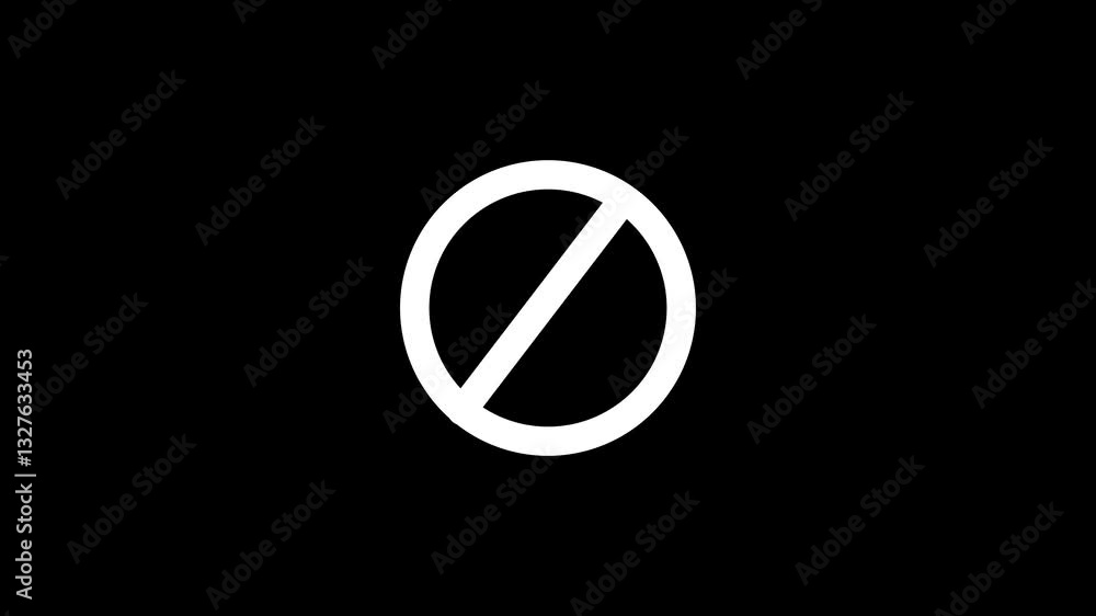 Warning, stop, prohibited or no entry forbidden red circle and line ...