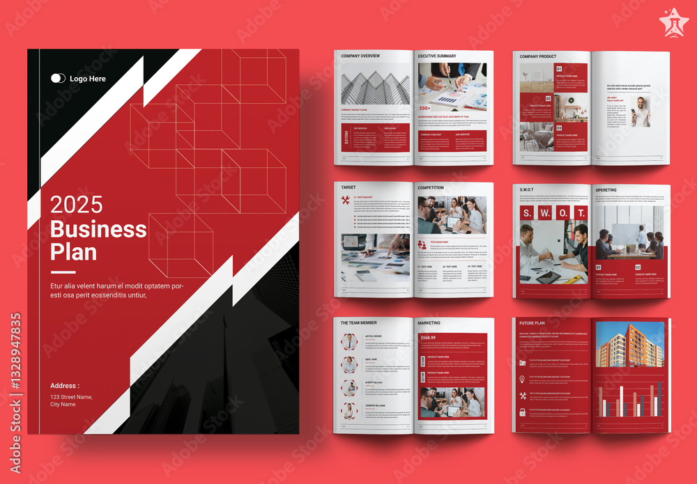Business Plan Layout Stock Template | Adobe Stock