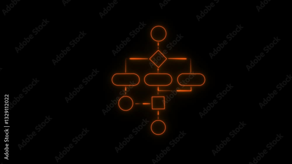 Business process and workflow automation with flowchart. digital ...