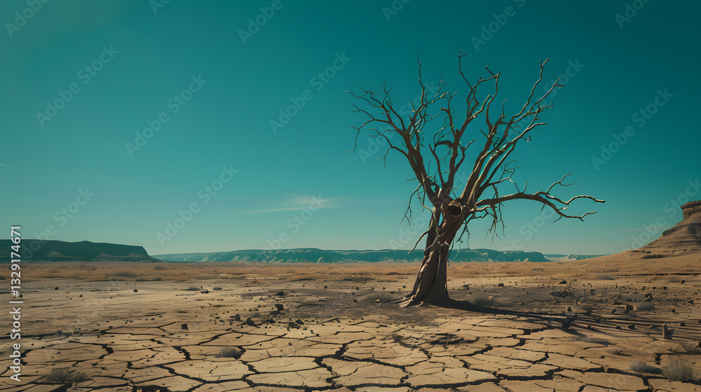 Poster Austere Desert - A Glimpse Into the Unforgiving Nature of an ...