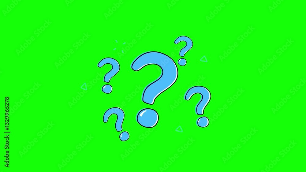 question mark animation. Cartoon comic questions marks flying animated ...