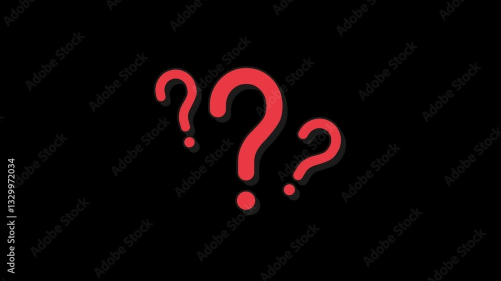 question mark animation. Cartoon comic questions marks flying animated ...