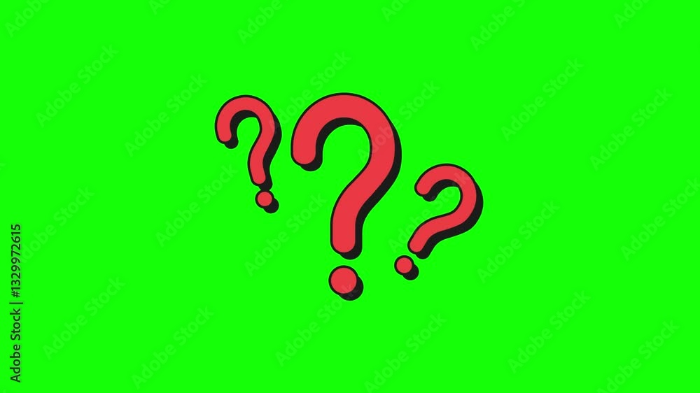 question mark animation. Cartoon comic questions marks flying animated ...