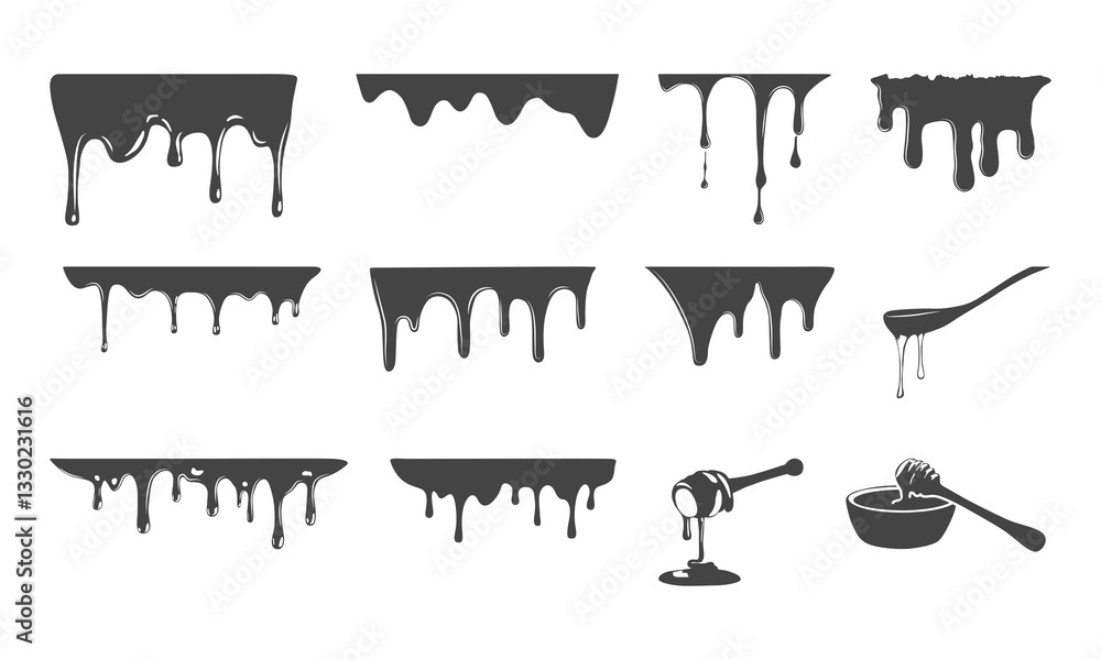 Poster Honey dripping svg, Honey drop svg, Dripping liquid svg, Honey ...