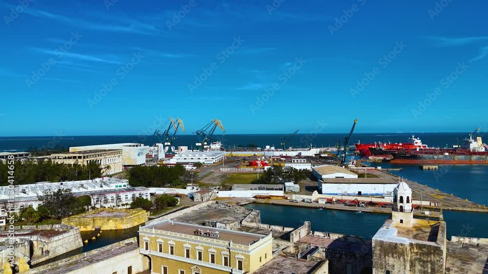 Veracruz, Veracruz, Mexico. February 24, 2025: Aerial view of San Juan ...