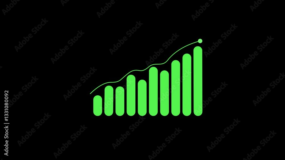 animated growth bar chart graph black screen alpha 4k growth graph 素材庫 ...