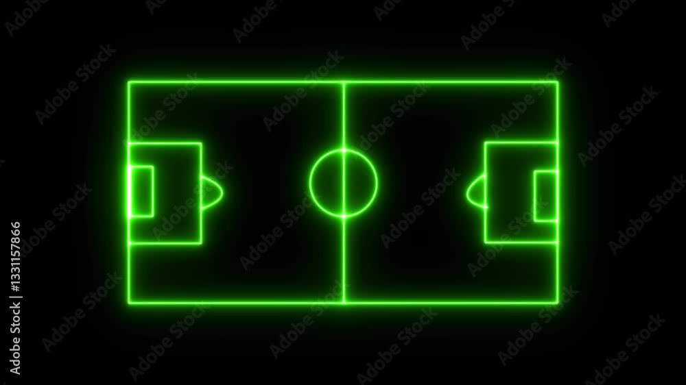 Technology and futuristic concept design Soccer and football field ...