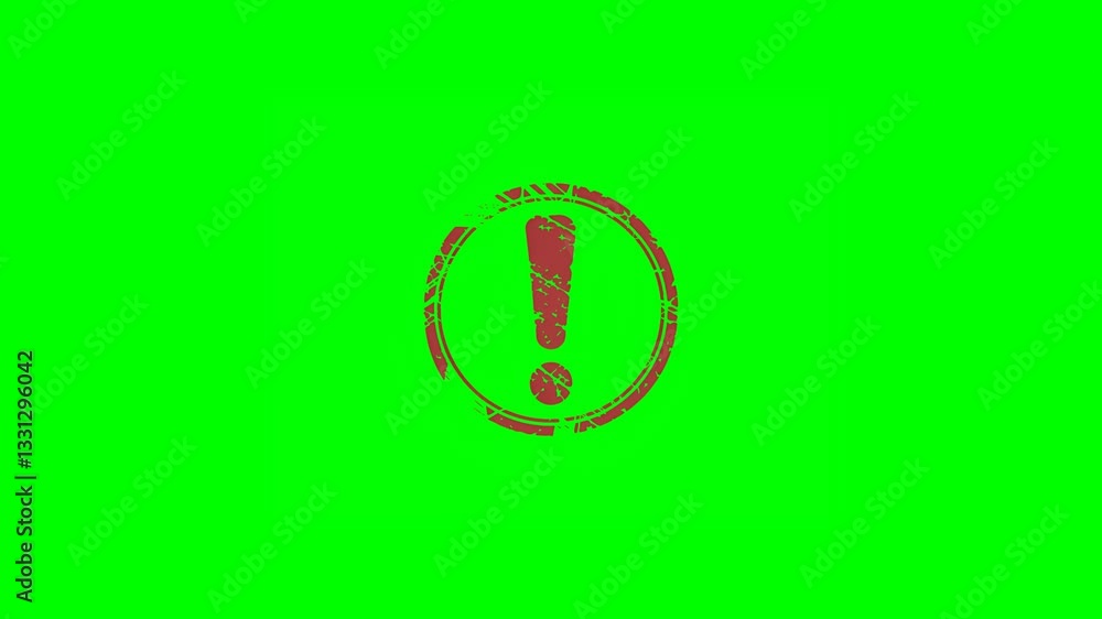 Vidéo Stock Animated "EXCLAMATION MARK" symbol with bold red design ...