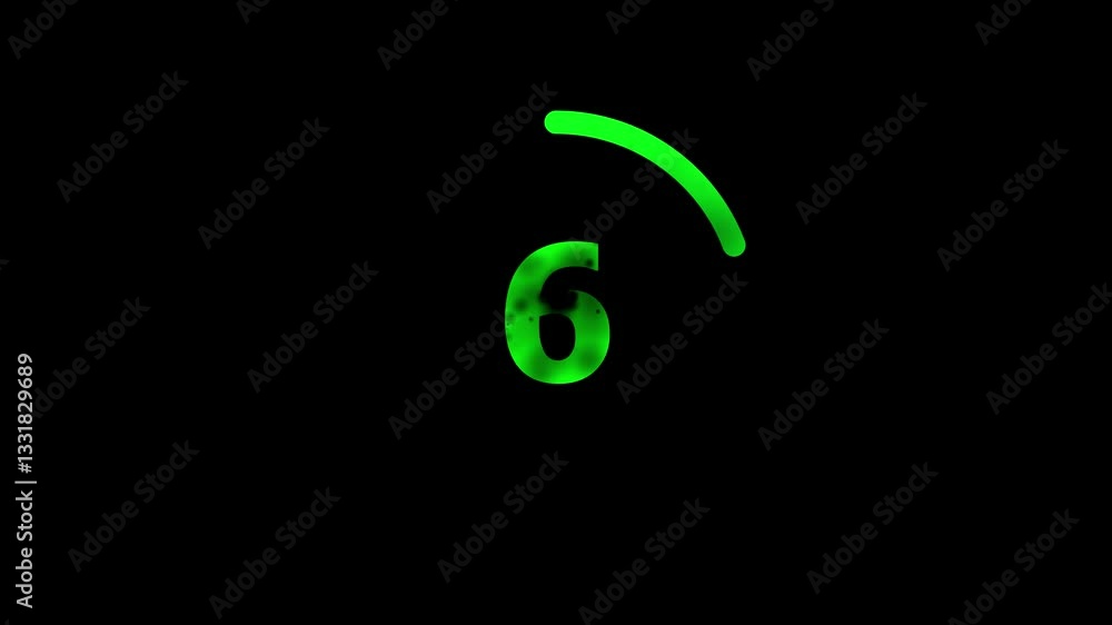 25 seconds countdown timer with bold and eye catching number on green ...