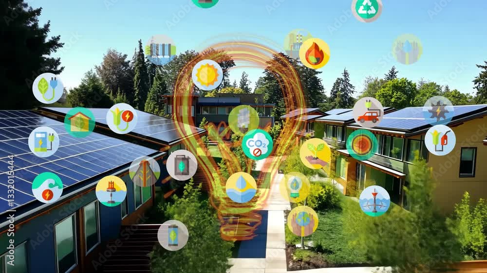 Smart Eco rooftop passive AI solar Save the planet earth in Net zero ...