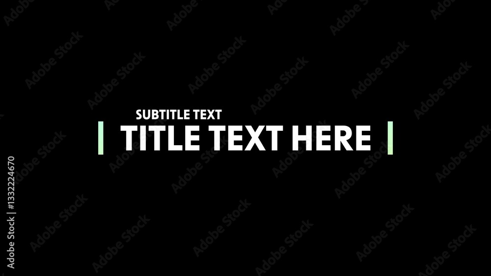 Professional Universal Animated Title & Subtitle Stock Template | Adobe ...