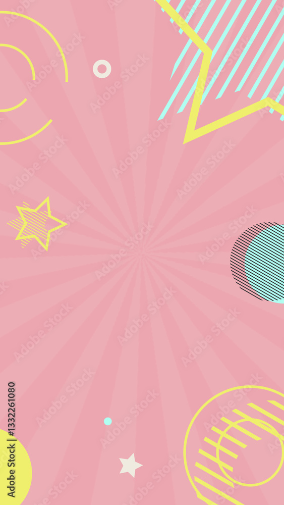 Vertical Cute Pop Background Stock Template | Adobe Stock