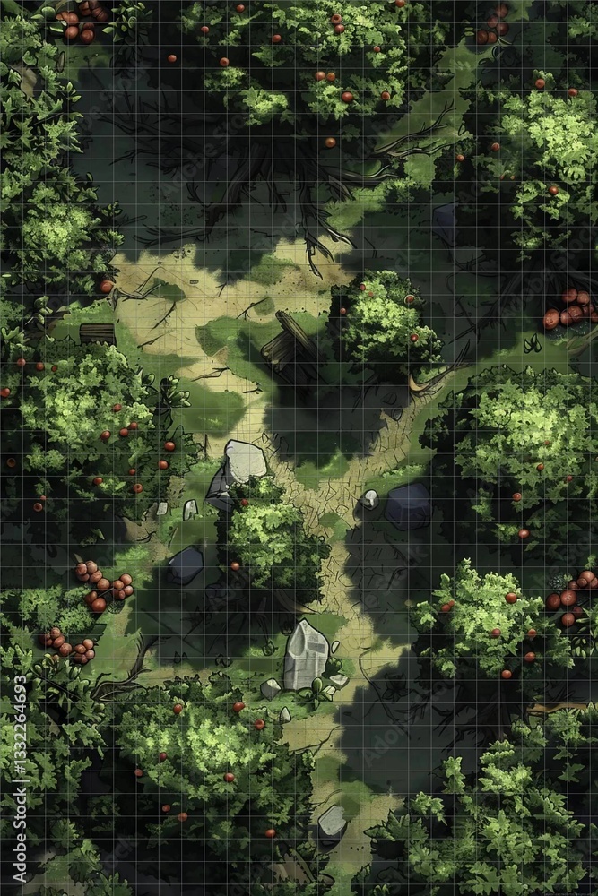 Plakát dnd battlemaps gridded dnd map fantasy tabletop gaming grid ...