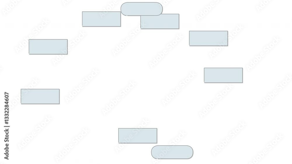 Vidéo Stock Block diagram, analysis scheme, logic, algorithm, flow chart self drawing animation ...