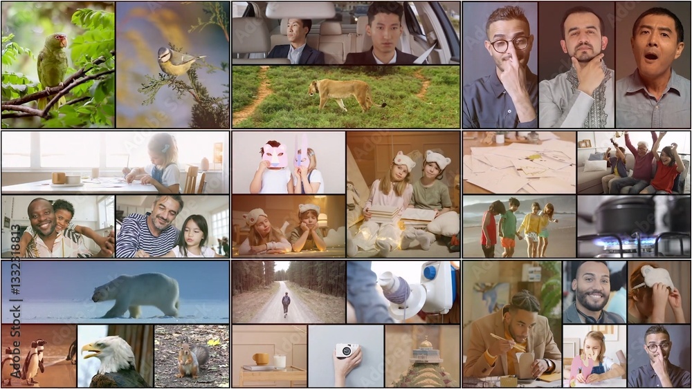 Split Screen Layout Stock Template | Adobe Stock