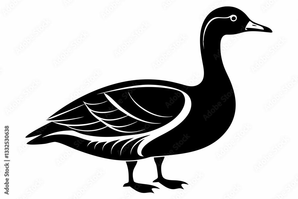 Poster brent goose line art silhouette vector illustration – Wall Art ...