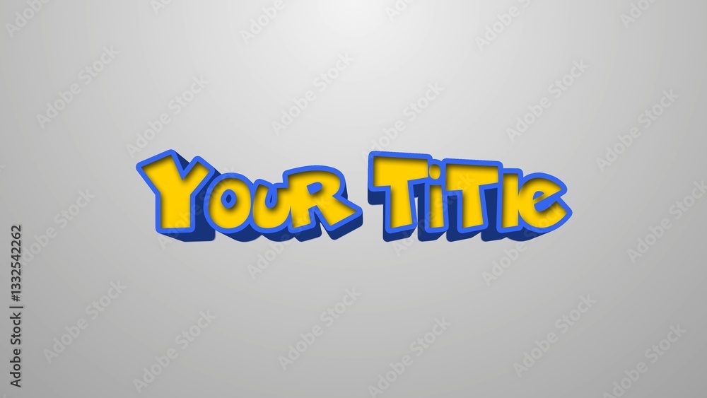 Cartoon Animated Series Title Intro Stock Template | Adobe Stock