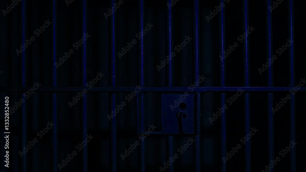 Prison Cell Bars Casting Shadows: Symbolizing Confinement and Loss of ...