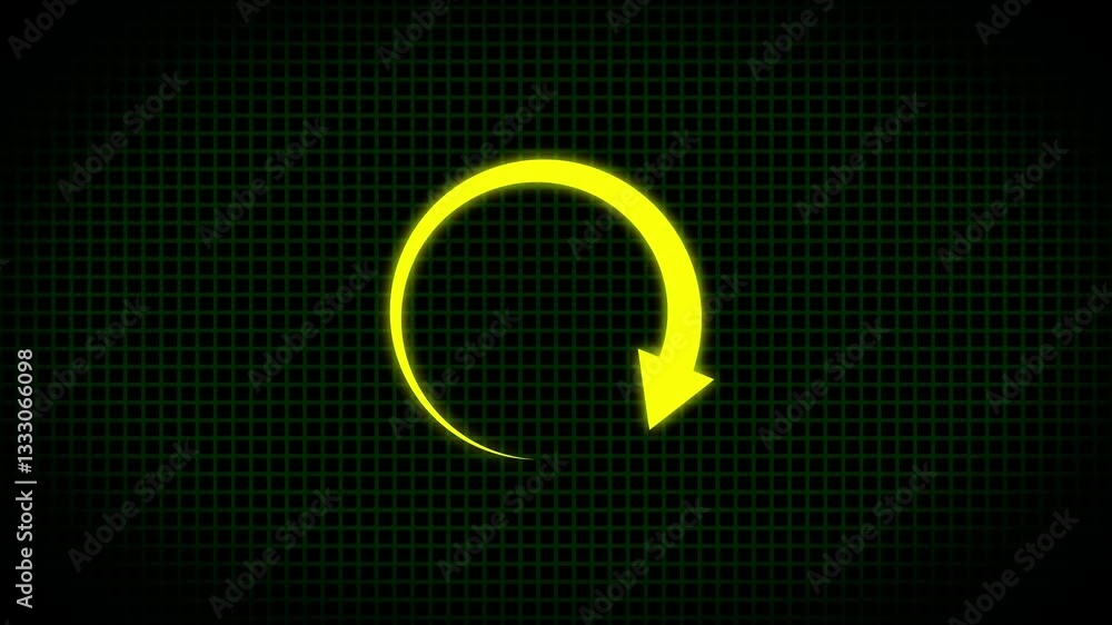Circle arrow Loading screen animation. Animation of a loading bar rotating waiting for download ...