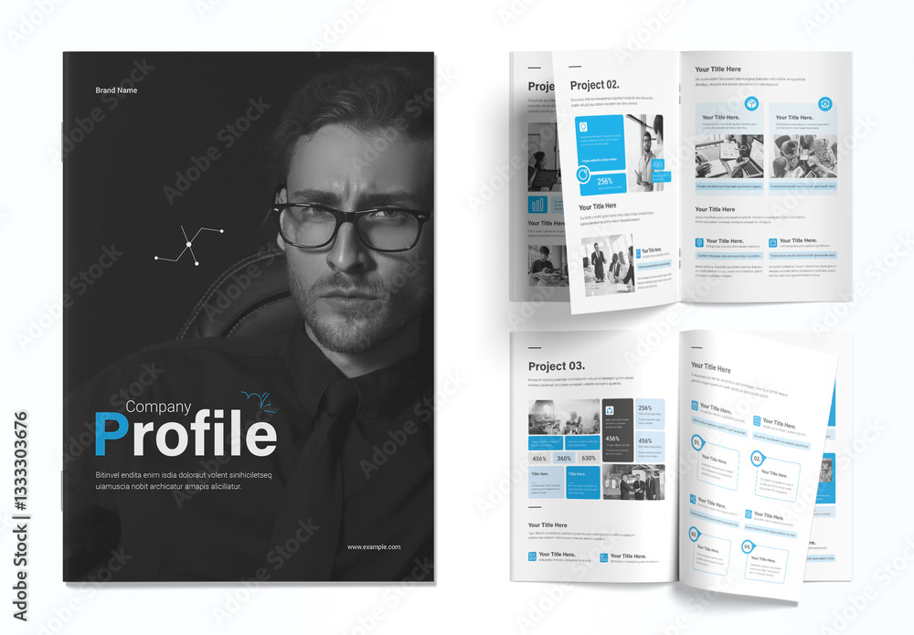 Company Identity Profile Brochure Layout Stock Template | Adobe Stock