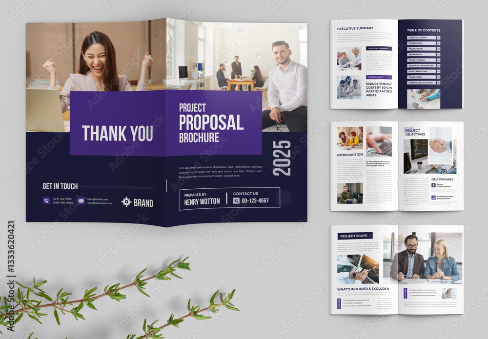 Project Proposal Brochure Template Stock Template | Adobe Stock