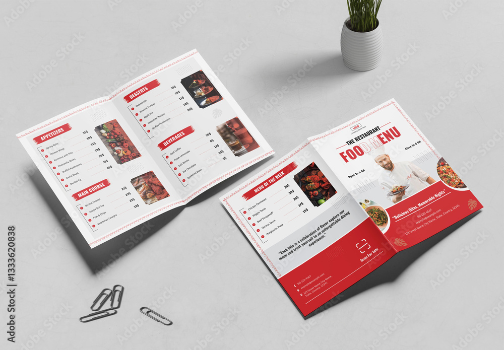 Restaurant Menu Template Layout Stock Template | Adobe Stock