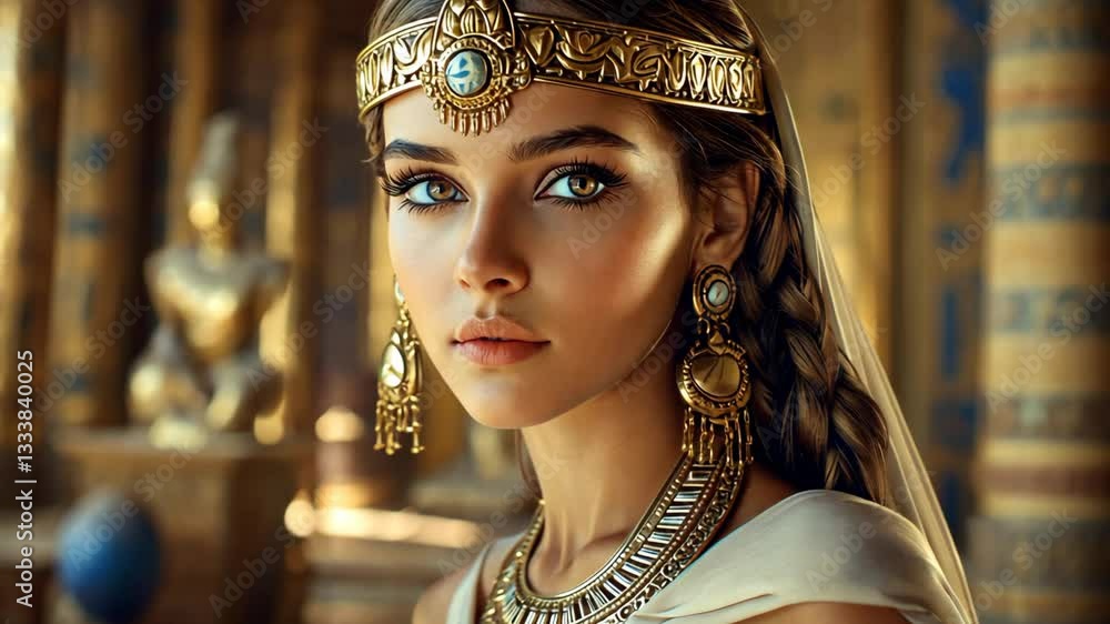 ancient Israeli woman at old time, beautiful girl wearing luxurious ...