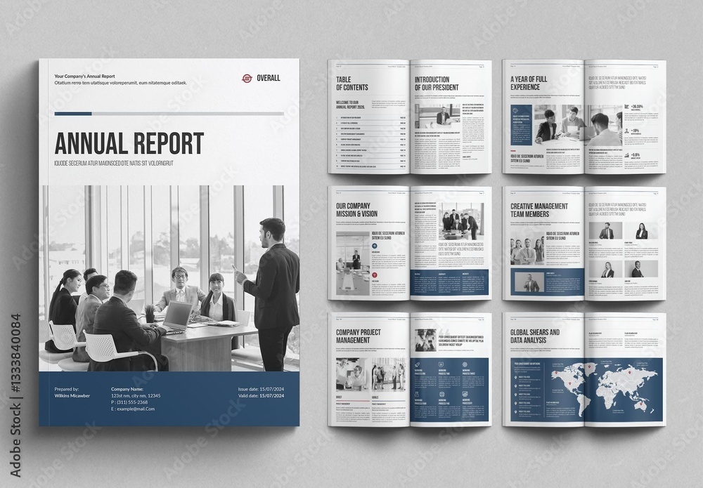 Modelo de Annual Report Template do Stock | Adobe Stock