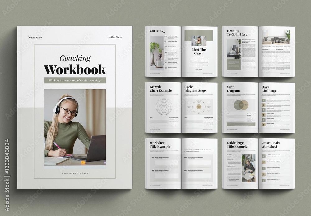 Coaching Workbook Template Stock Template | Adobe Stock