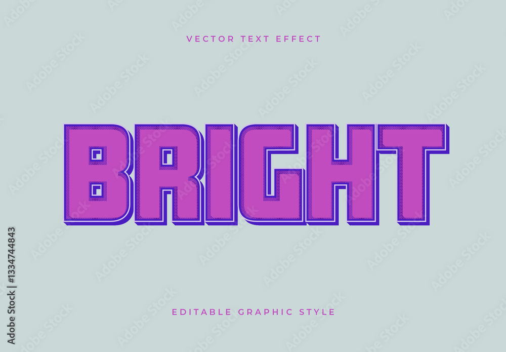 Fuchsia Purple Texture Bold Modern Text Effect Stock Template | Adobe Stock