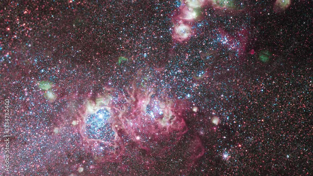 Epic animation of a galaxy with a stunning zoom-in effect, revealing ...