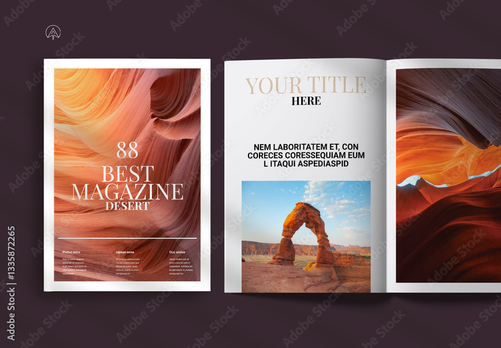 Desert Magazine Template Stock Template | Adobe Stock