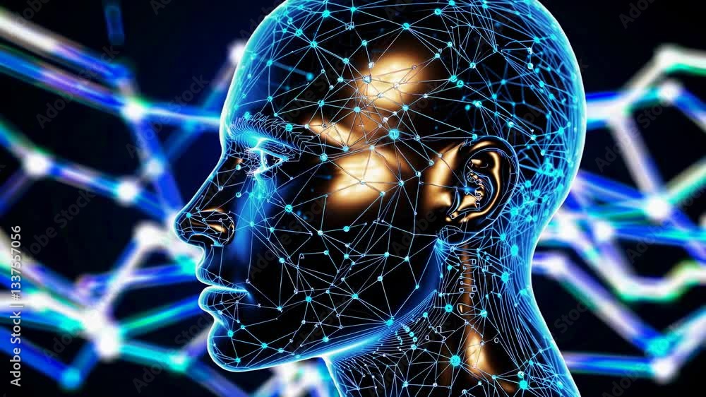 Neural networks transform human perception. Interconnected digital ...