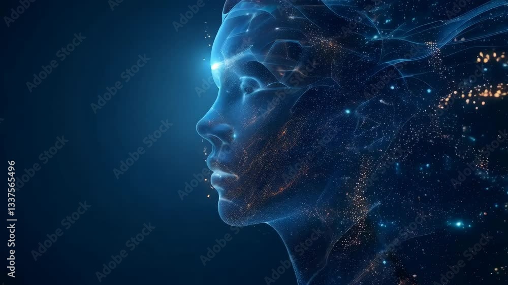 human with transparent skin showing their DNA structure inside. The ...