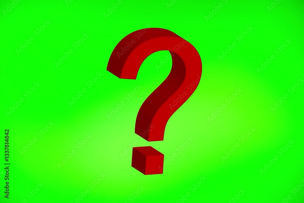 Question mark icon, animation video. With a Question mark green screen ...
