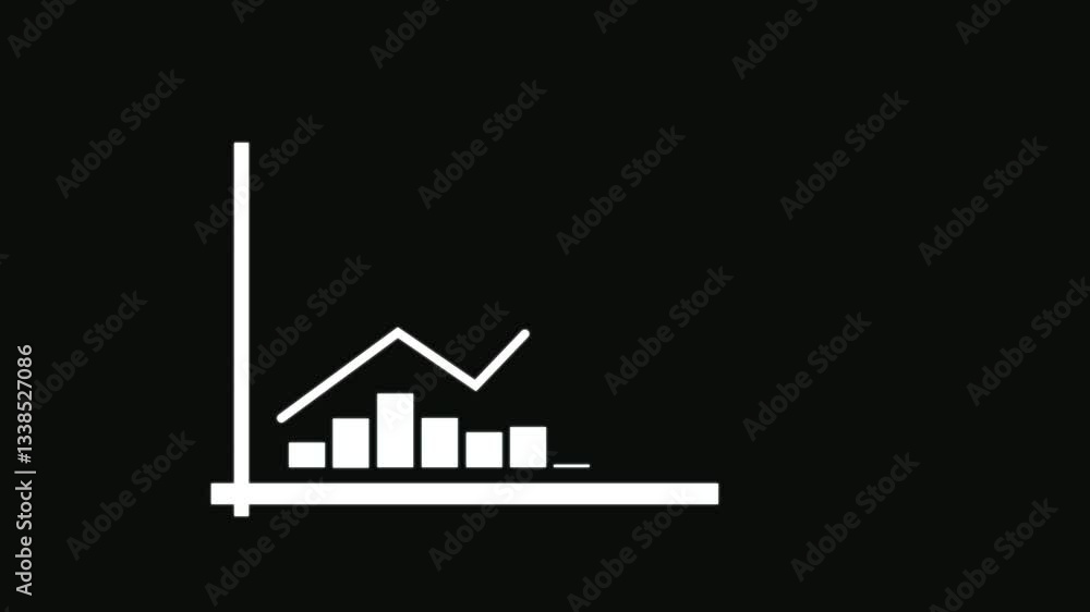 Business growth infographic animation, business graph, analytical data ...