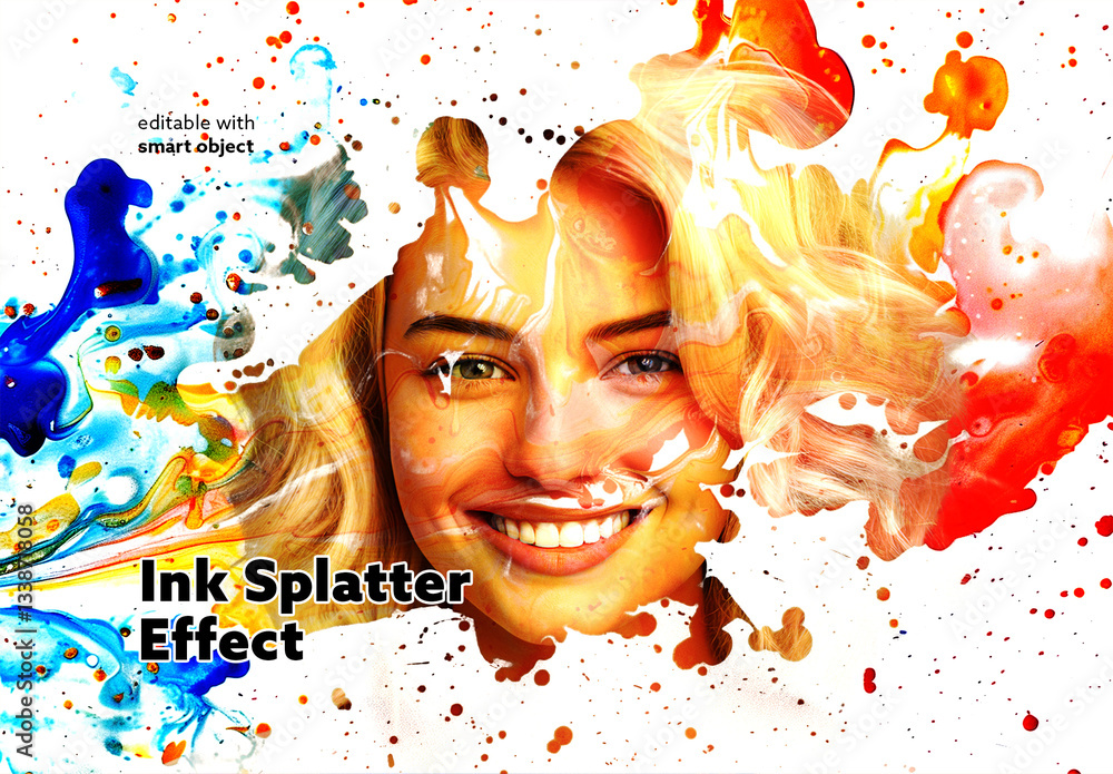 Ink Splatter Effect Stock Template | Adobe Stock