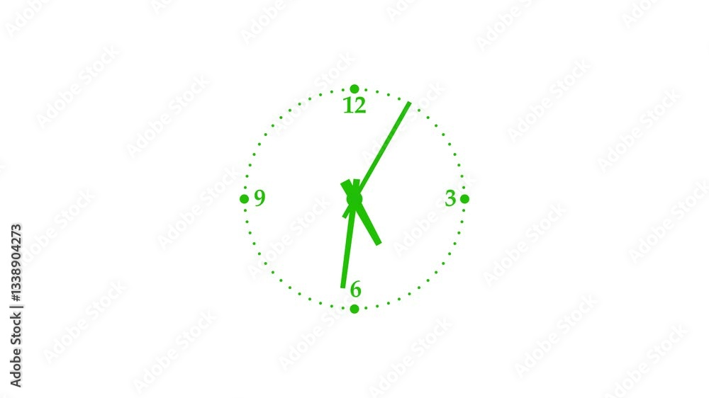 Counting down simple analog clock animation, A minimalist analog clock ...