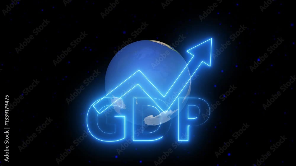 GDP Growth concept. domestic financial growth charts, global economy ...