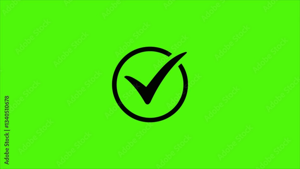 check mark against green Background. Green check tick mark animated ...
