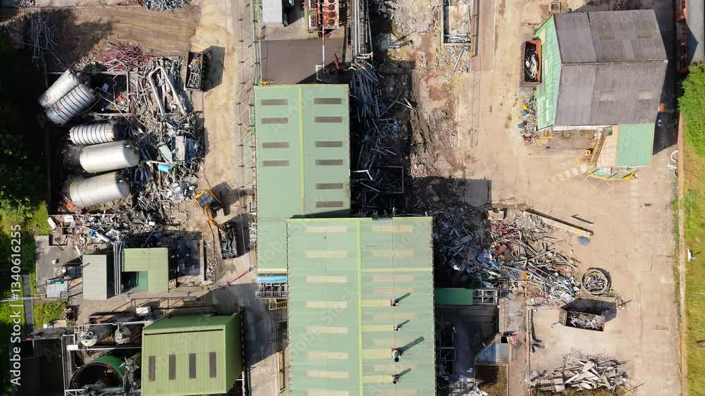 Environmental cleanup. Chemical plant demolition and recycling of metal ...