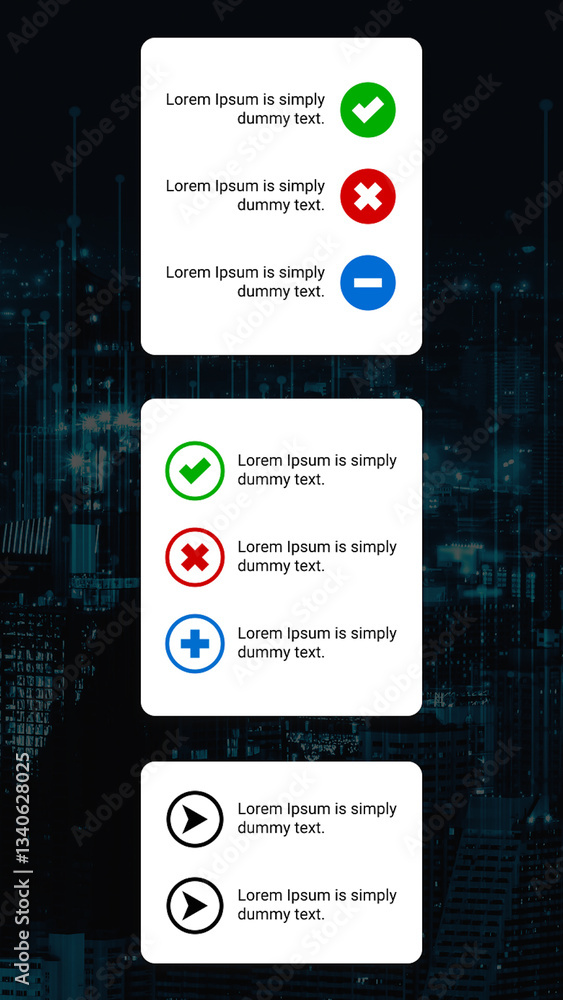 Mini Checkbox List Overlay Stock Template | Adobe Stock