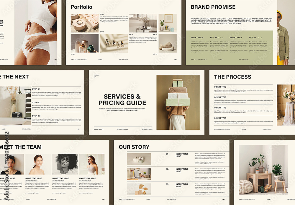 Services and Pricing Guide Presentation Template Design Layout Stock ...