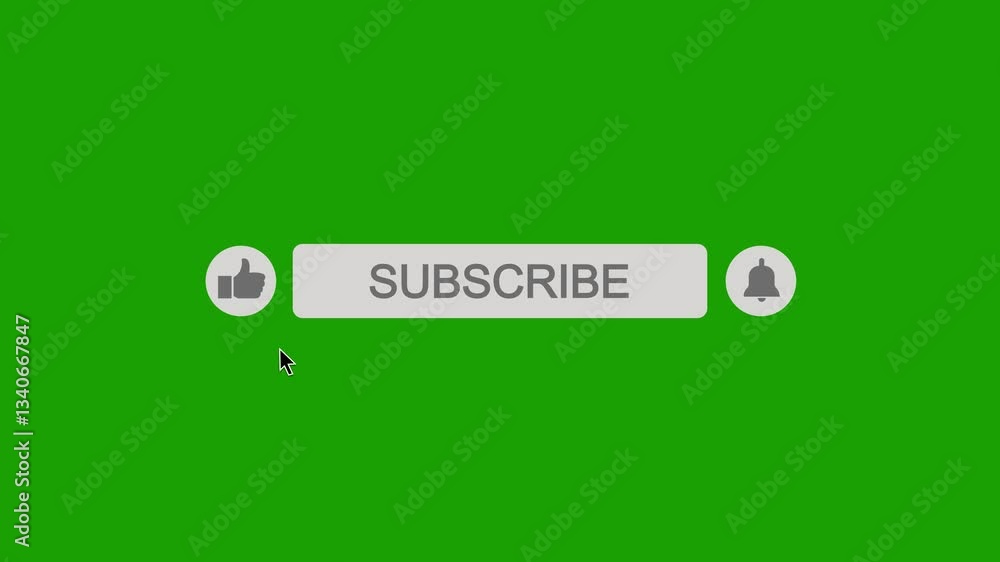 Animated YouTube Subscribe Button for Video Overlay. Like Subscribe ...