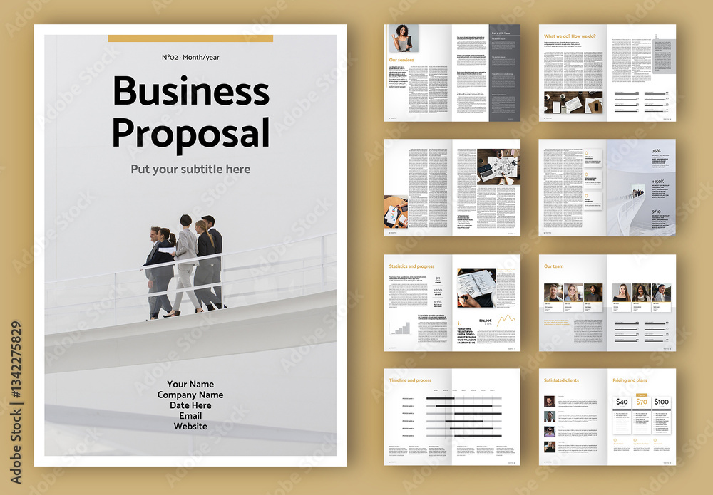 Business Proposal Layout Stock Template | Adobe Stock