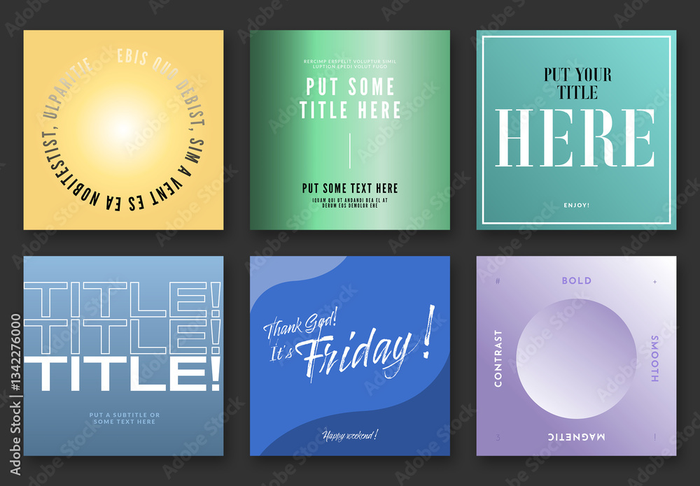 Social Media Layout Kit Stock Template | Adobe Stock