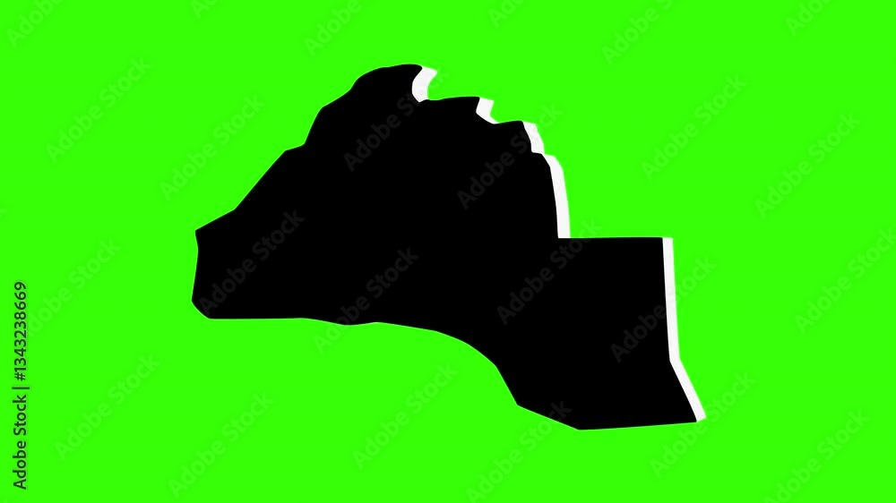 green screen 3d map of Al Hofuf in Saudi Arabia vídeo de Stock | Adobe ...