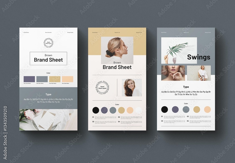 Brand Sheets Layout Design Template Stock Template | Adobe Stock