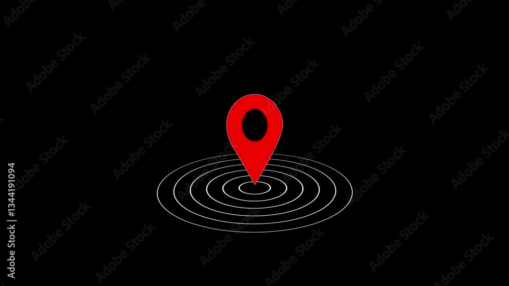Location Pin Pointer on Transparent Background, red location pin icon ...