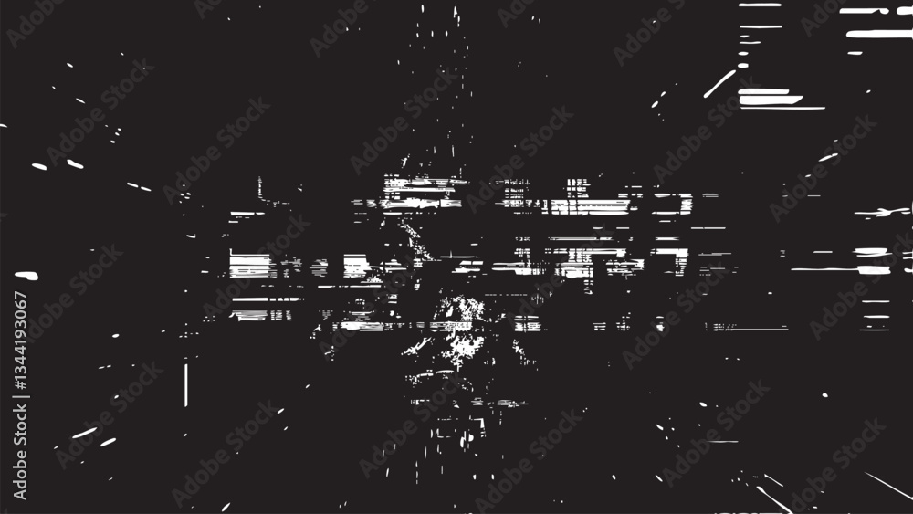 Poster Vector Monochrome Digital Glitch Matrix Background with ...